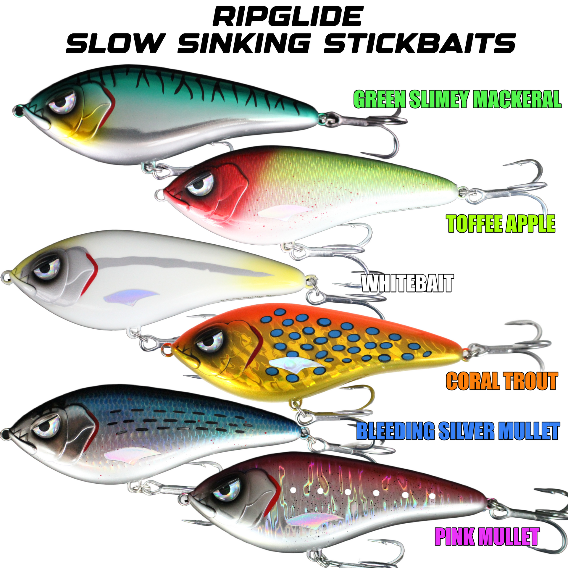 SHOP - RipGlide Slow Sinking Stickbaits – Berserker Fishing